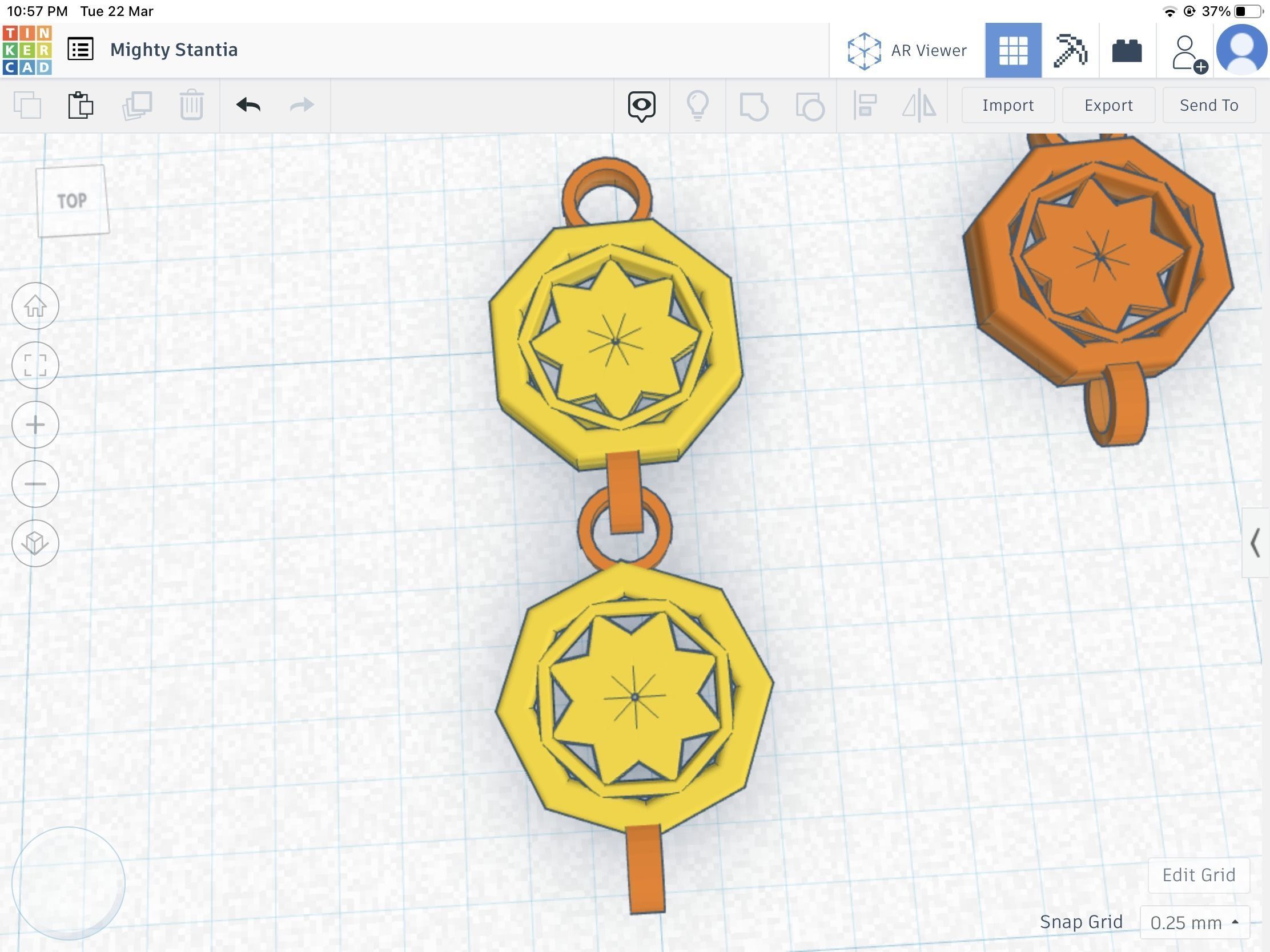 octagon chain link stl 3D model 3D printable | CGTrader
