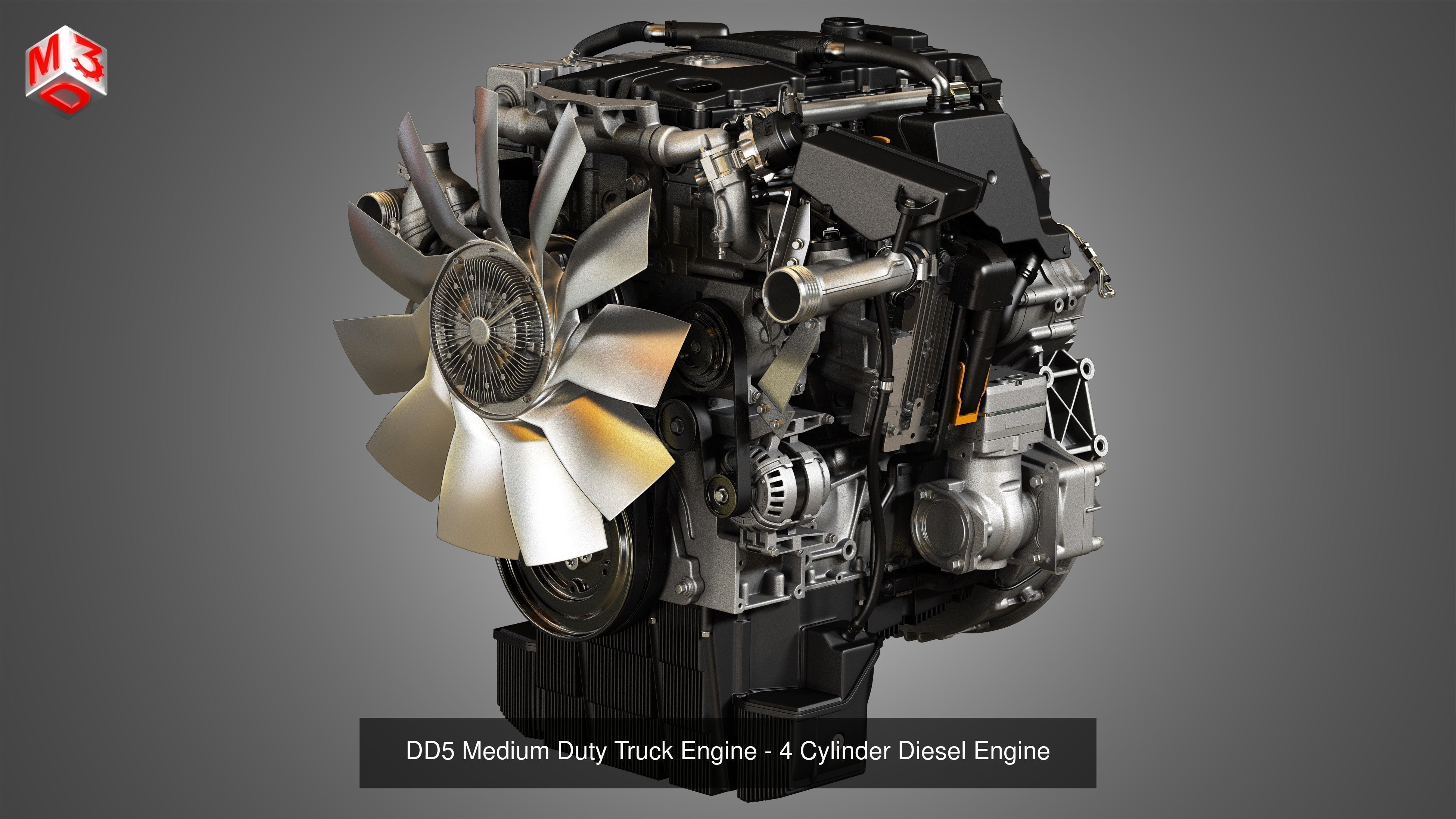 DD5 - DD15 Engines - Diesel Truck Engines 2 in 1 3D Model Collection ...