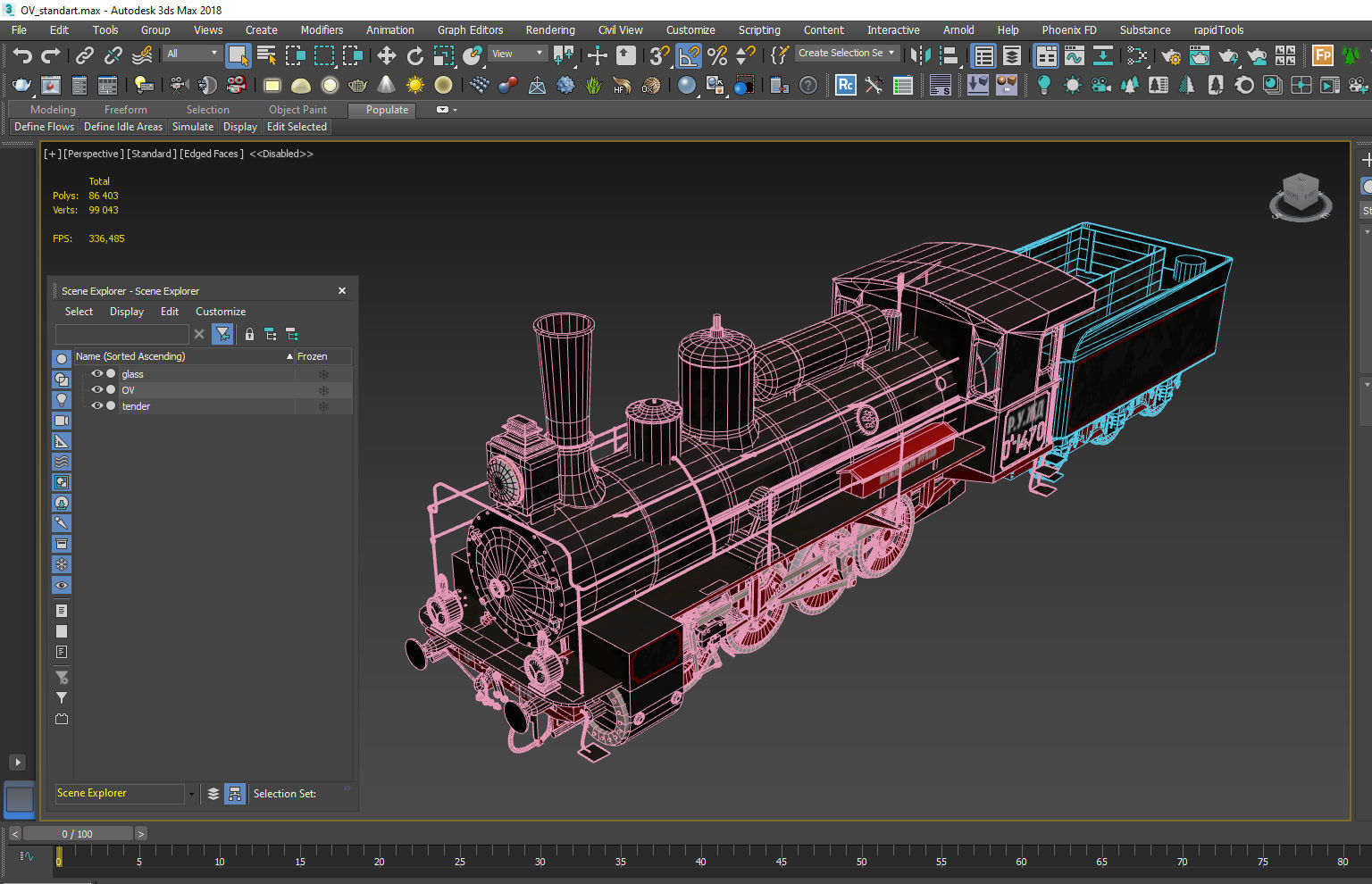 Russian locomotive class Ov 3D model | CGTrader