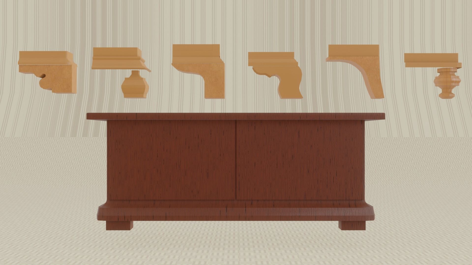 3D model table leg examples VR / AR / low-poly | CGTrader