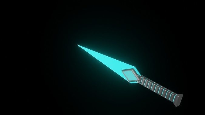 Sci-fi Diamond Short Sword Model A-1 3D model | CGTrader