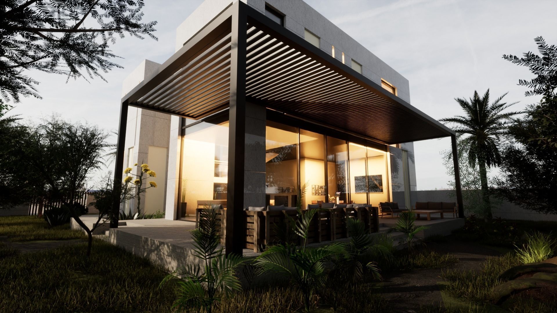 Revit Modern Villa Design 3D model | CGTrader