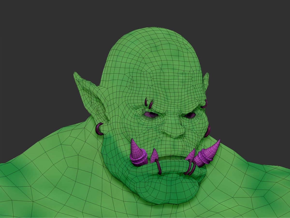 Orc Character and Axe Weapon 3D model | CGTrader