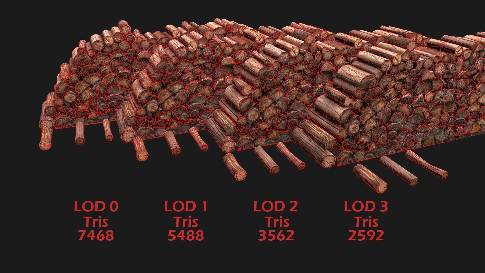 3D model Large Set of Lumberjack and Firewood VR / AR / low-poly | CGTrader