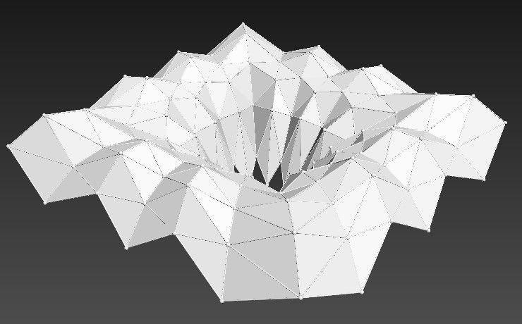Folded Shade Structure Pavilions 3D model | CGTrader