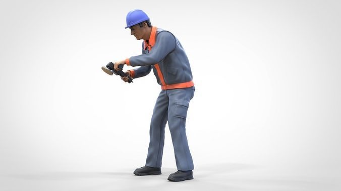N10 Polisherman or car polisher Mechanic 3D model 3D printable | CGTrader