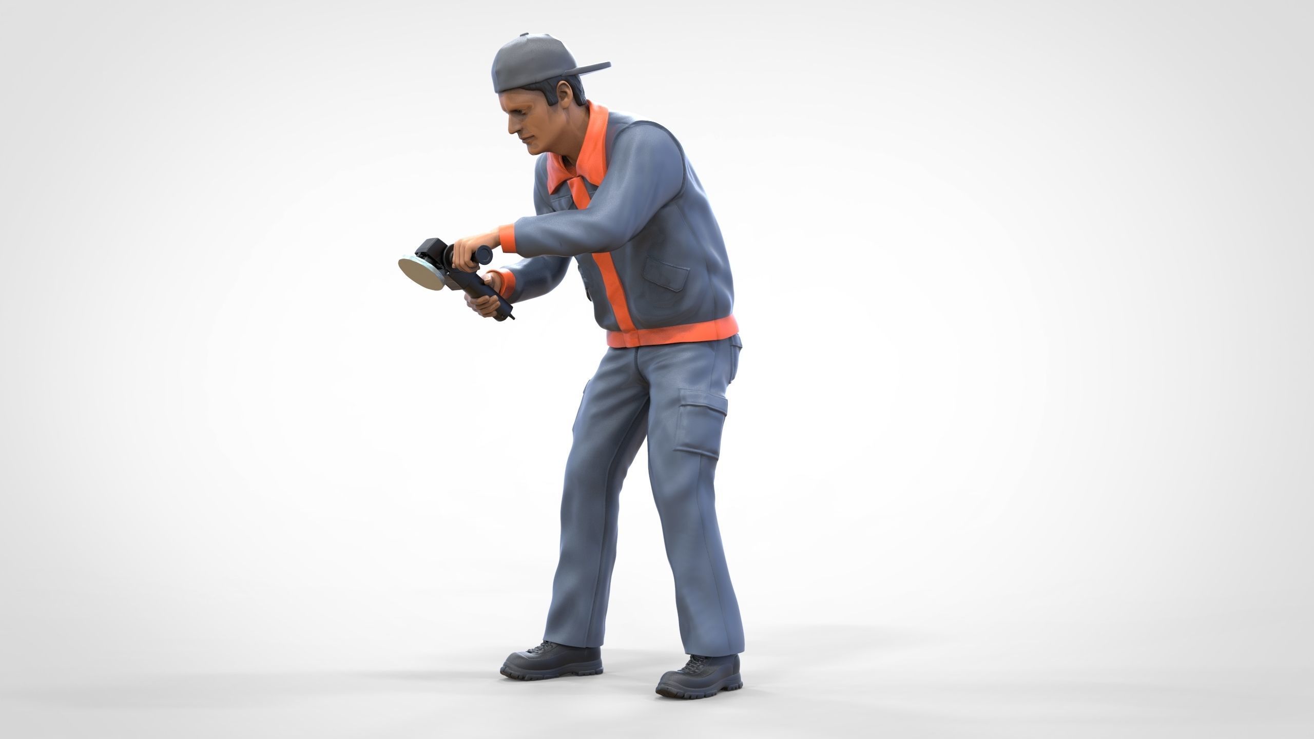 N10 Polisherman or car polisher Mechanic 3D model 3D printable | CGTrader