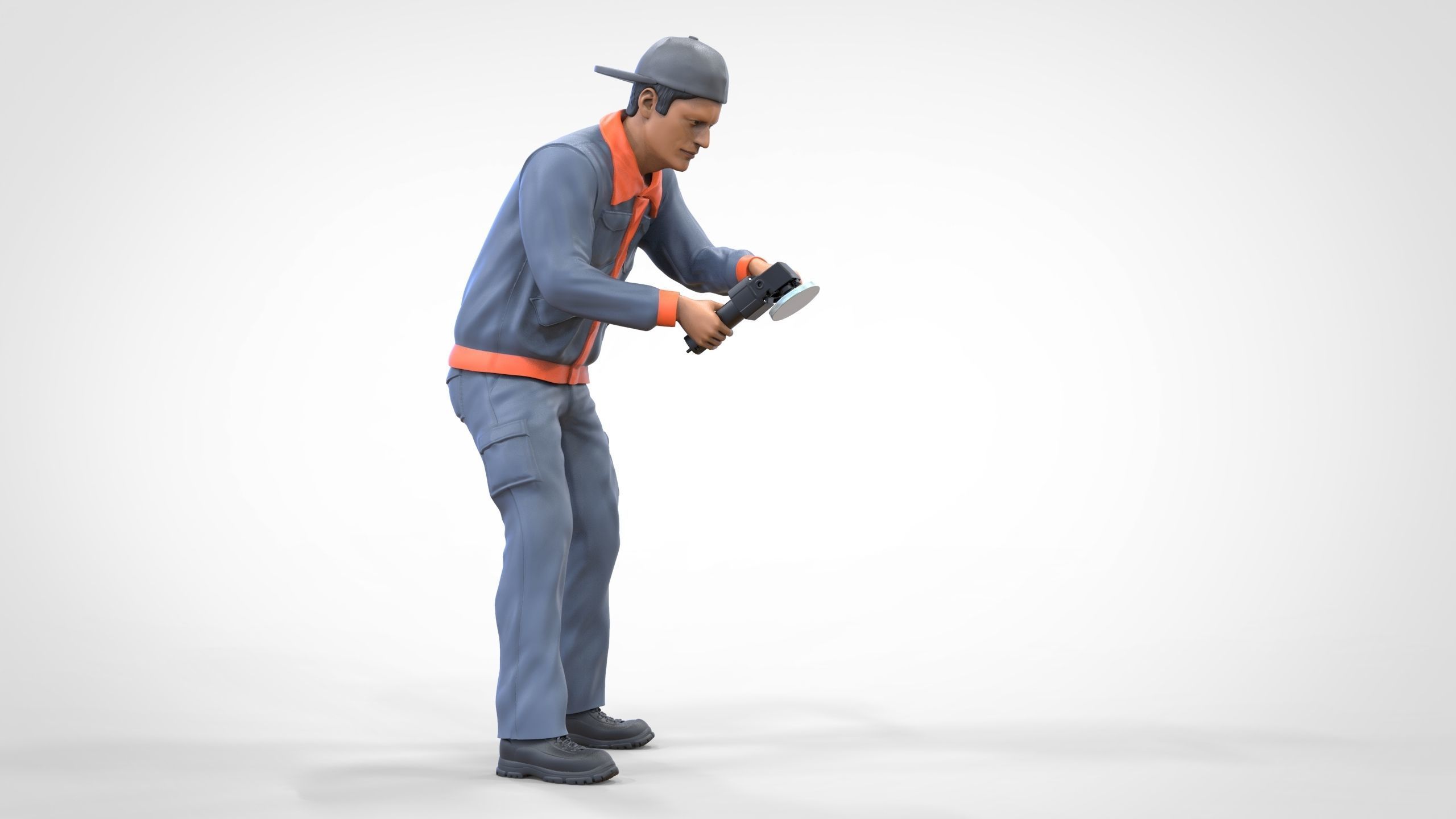 N10 Polisherman or car polisher Mechanic 3D model 3D printable | CGTrader