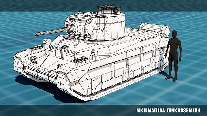 3D model MK II Matilda Tank Base Mesh VR / AR / low-poly | CGTrader
