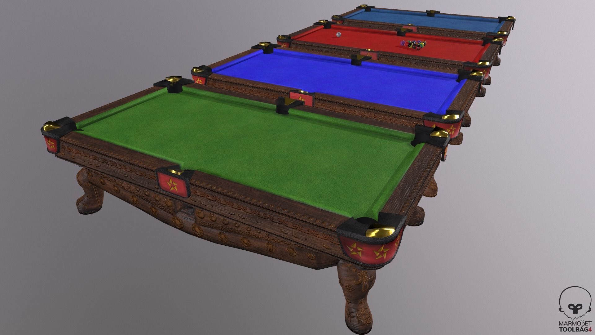 3D model Billiards pool table VR / AR / low-poly | CGTrader