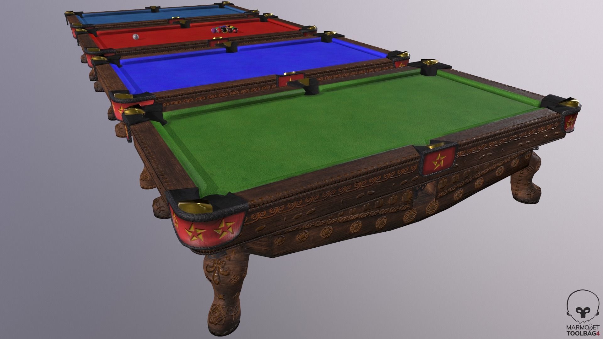 3D model Billiards pool table VR / AR / low-poly | CGTrader