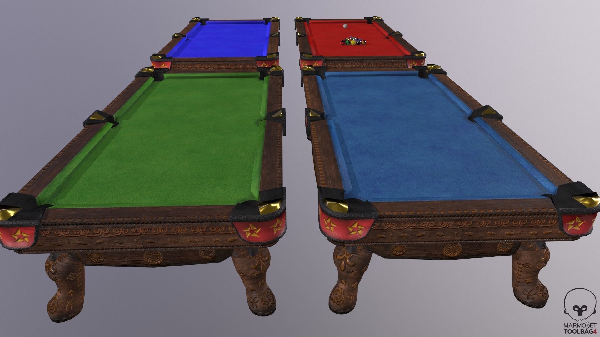 3D model Billiards pool table VR / AR / low-poly | CGTrader