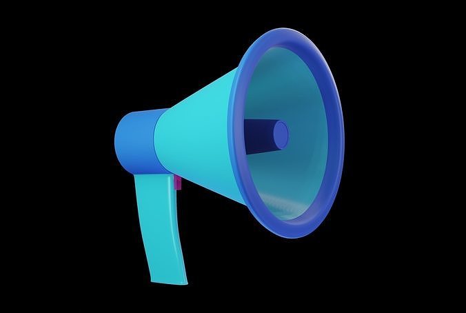 3D model Hand mic cartoon speaker Low-poly 3D model VR / AR / low-poly ...