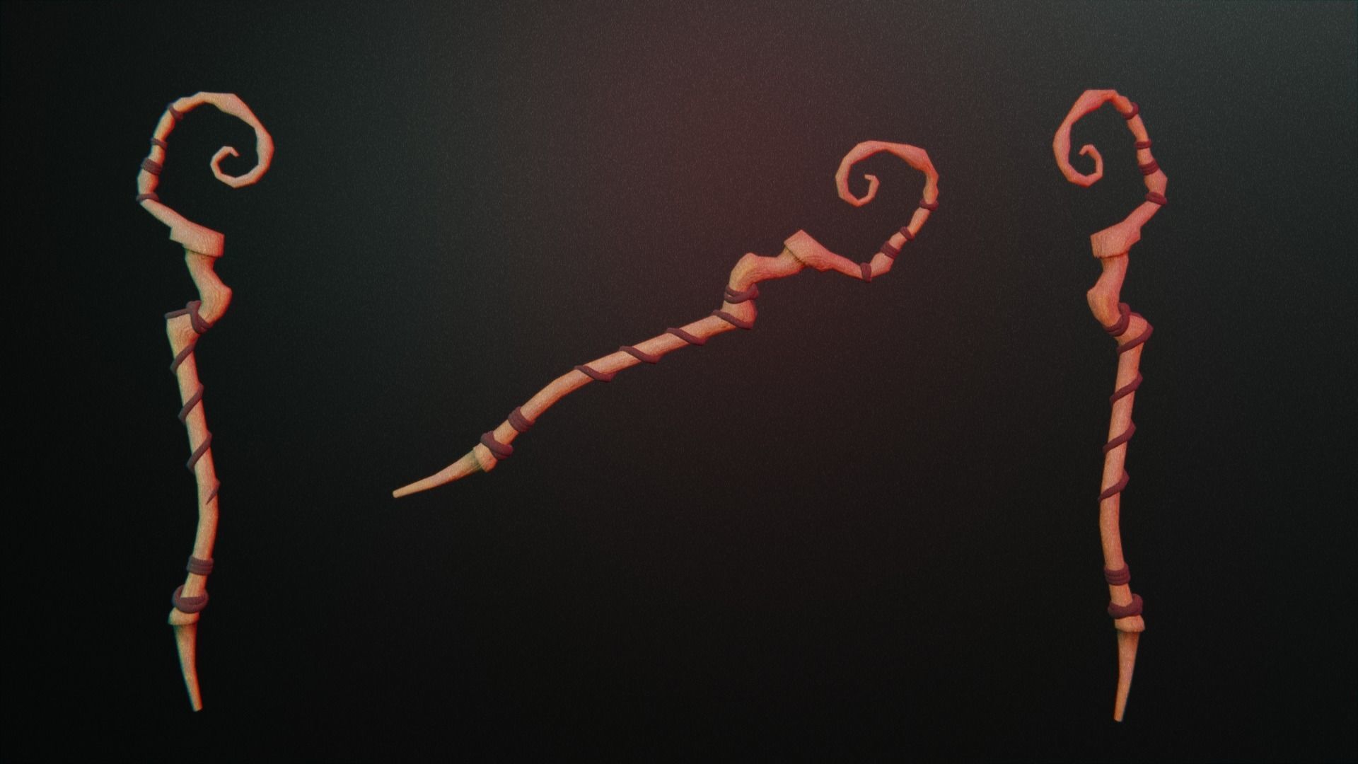 3D model Staff Set Animated VR / AR / low-poly | CGTrader