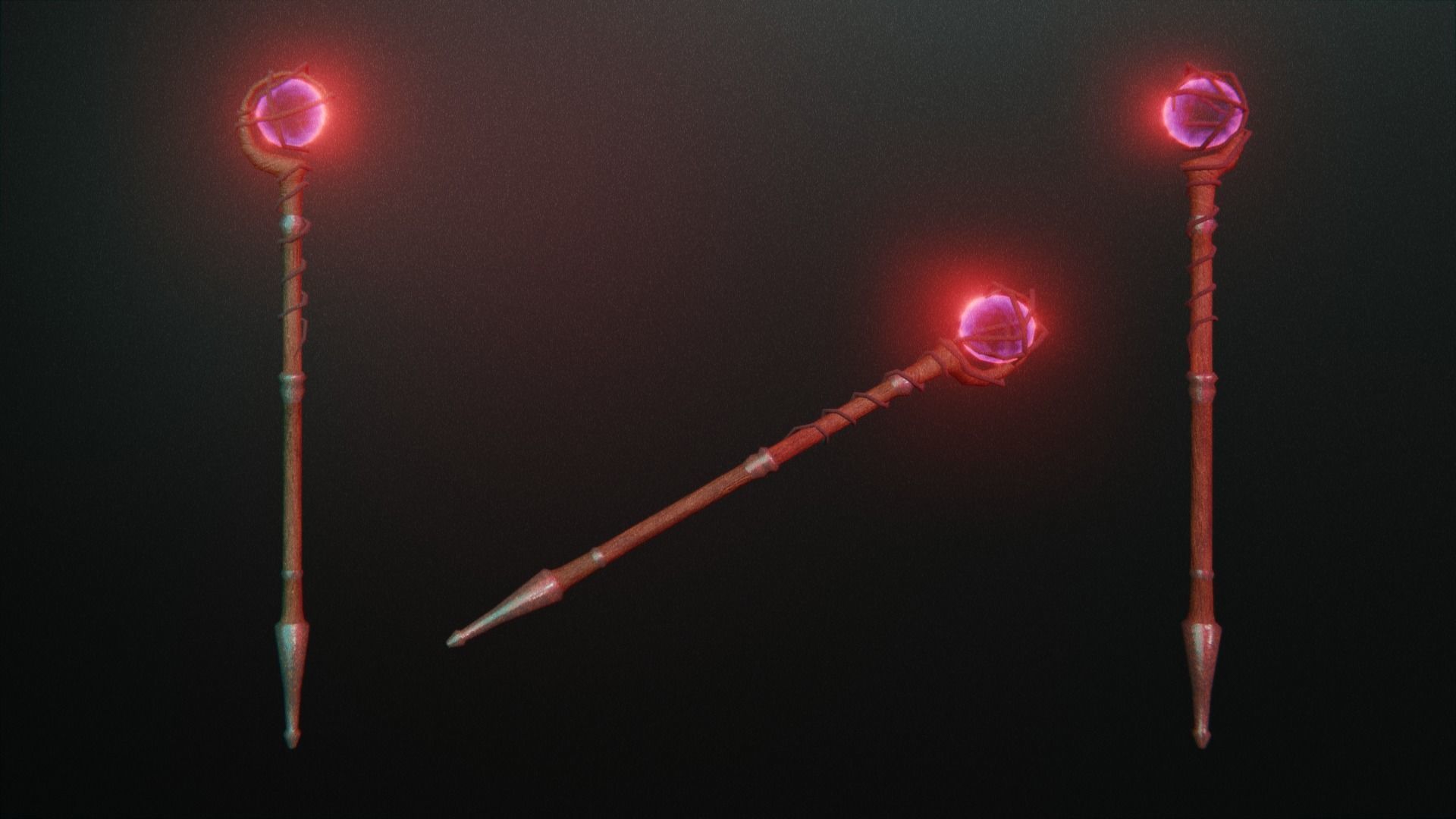 3D model Staff Set Animated VR / AR / low-poly | CGTrader