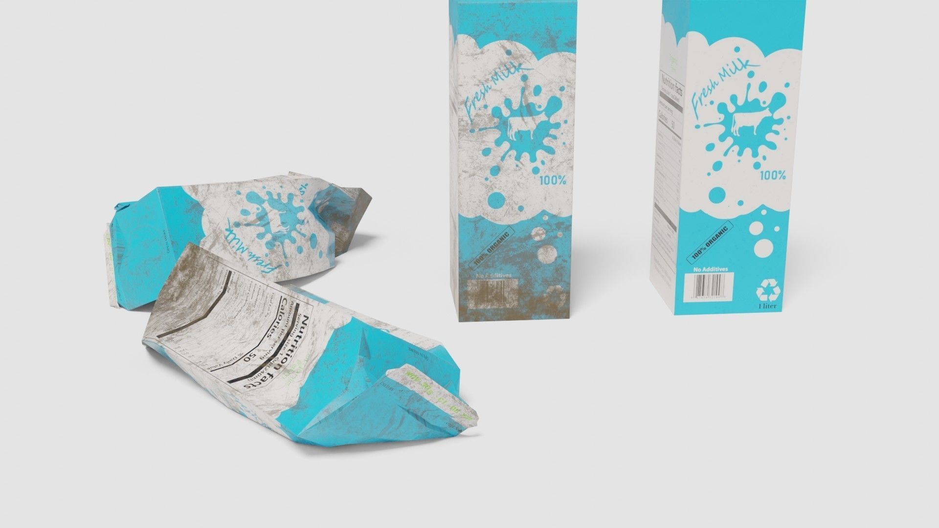 3D model Milk Carton with 2k pbr texture VR / AR / low-poly | CGTrader