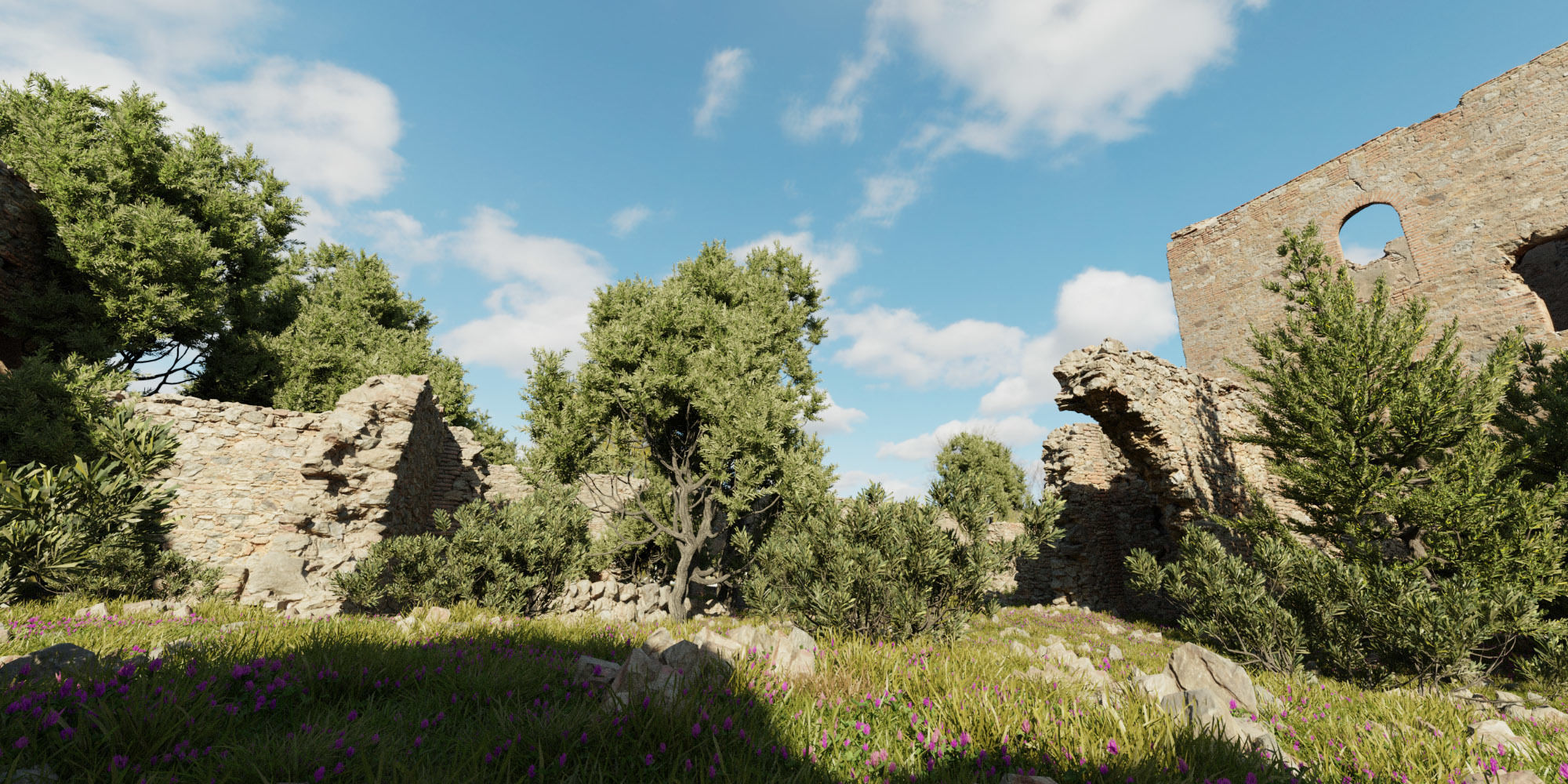 Modular Brick Stone Ruin Set Pbr Scan 3D model | CGTrader