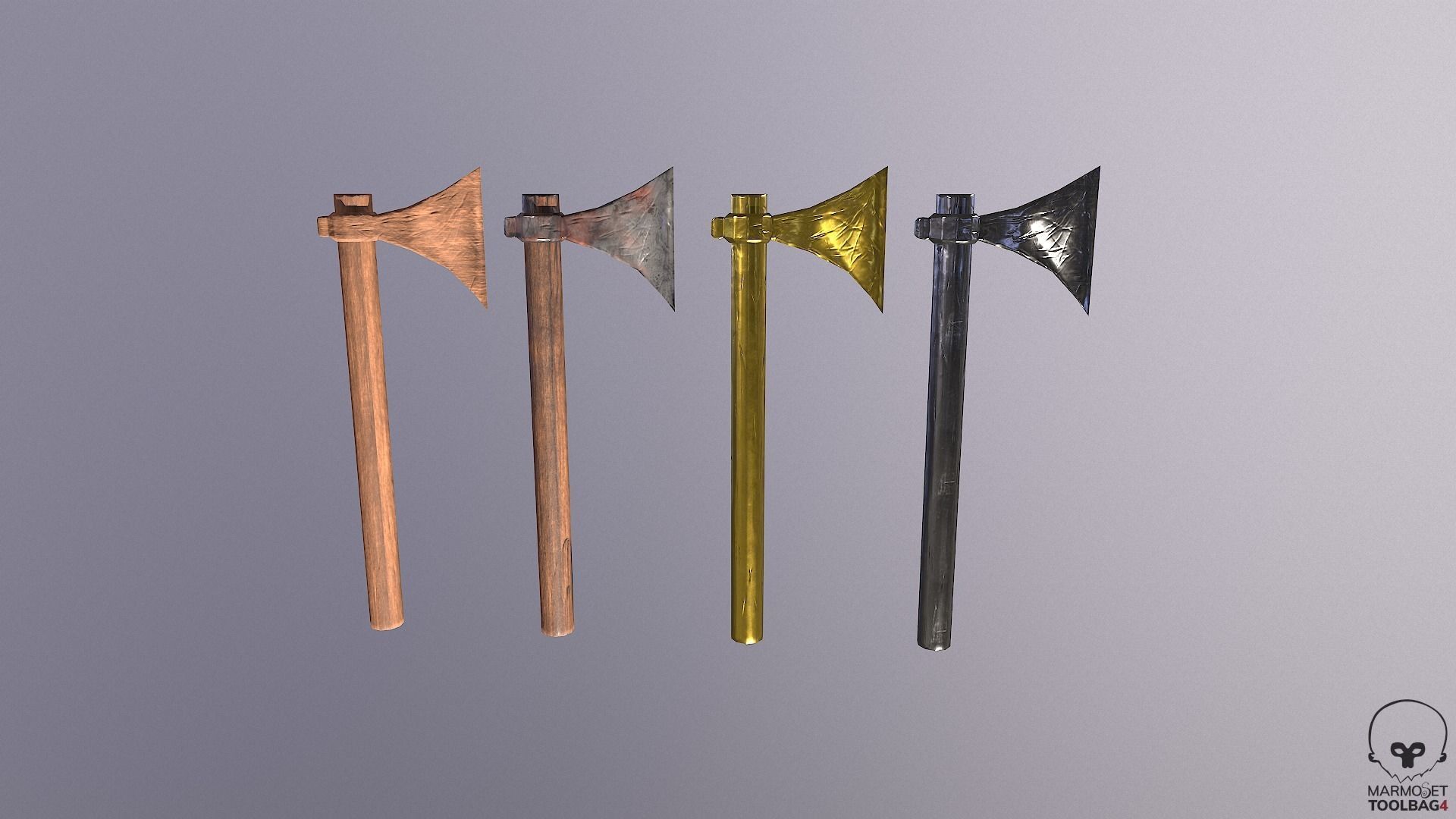 3D model Ax Lowpoly VR / AR / low-poly | CGTrader