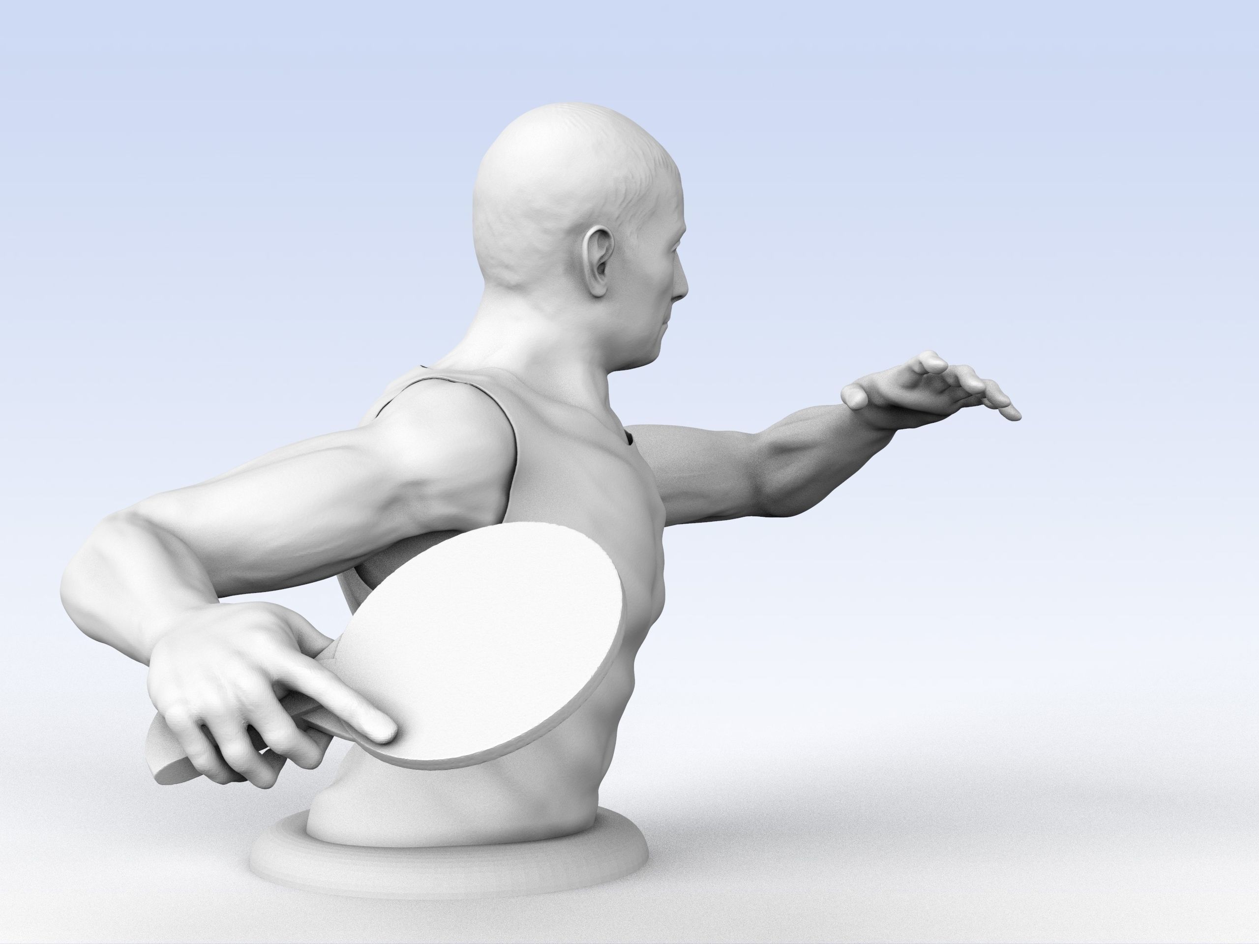 PING-PONG MAN FIGURINE DESKTOP GIFT 3D model 3D printable | CGTrader
