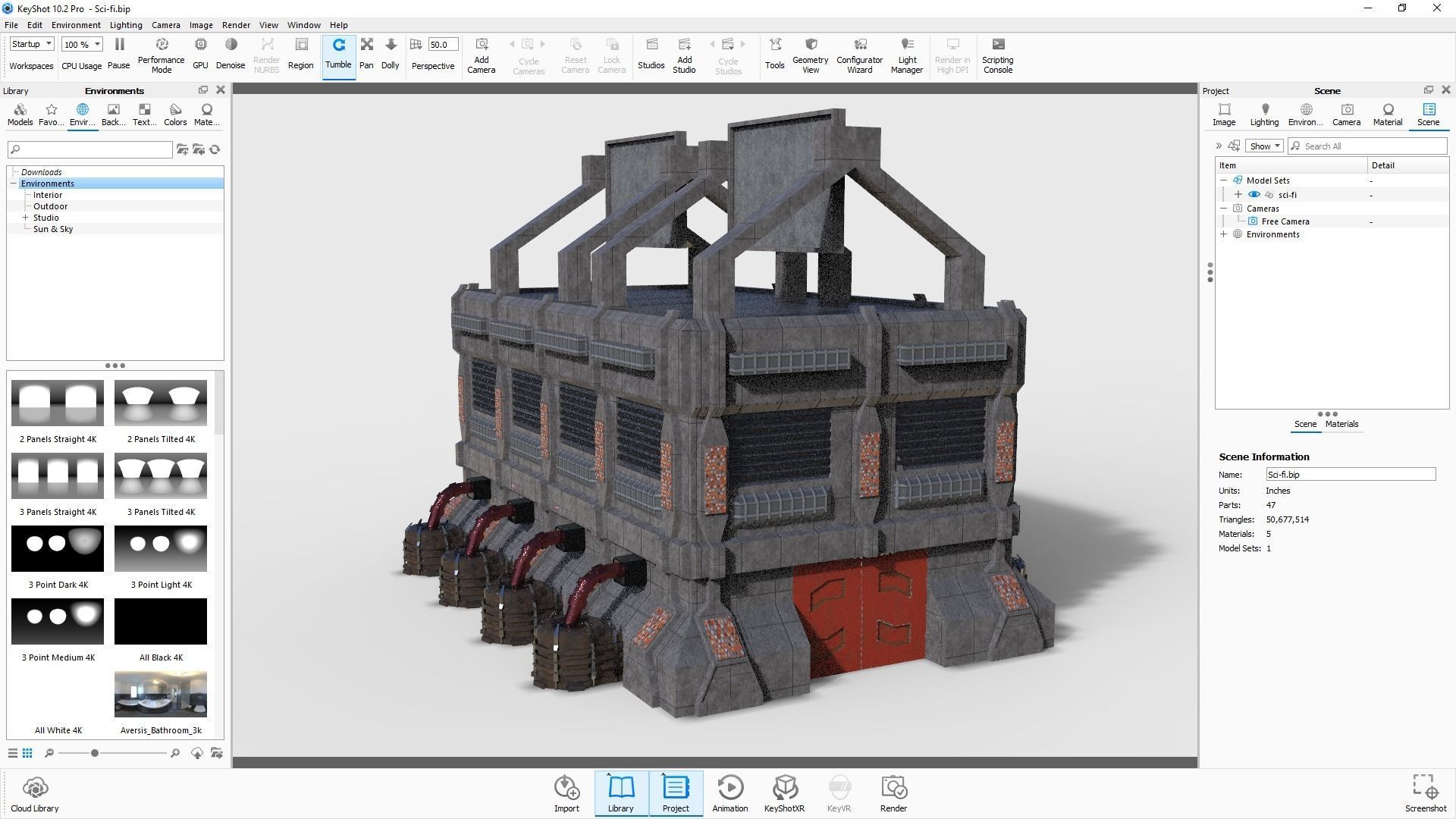 Science fiction Sci-fi Building design 3D model | CGTrader
