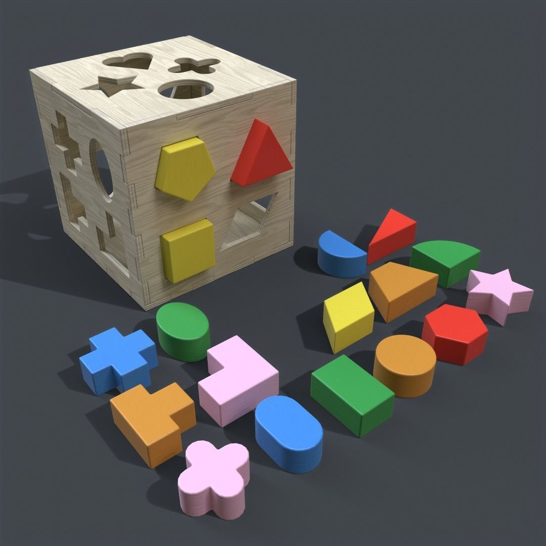 Shape Sorting Game Pbr 3D model | CGTrader