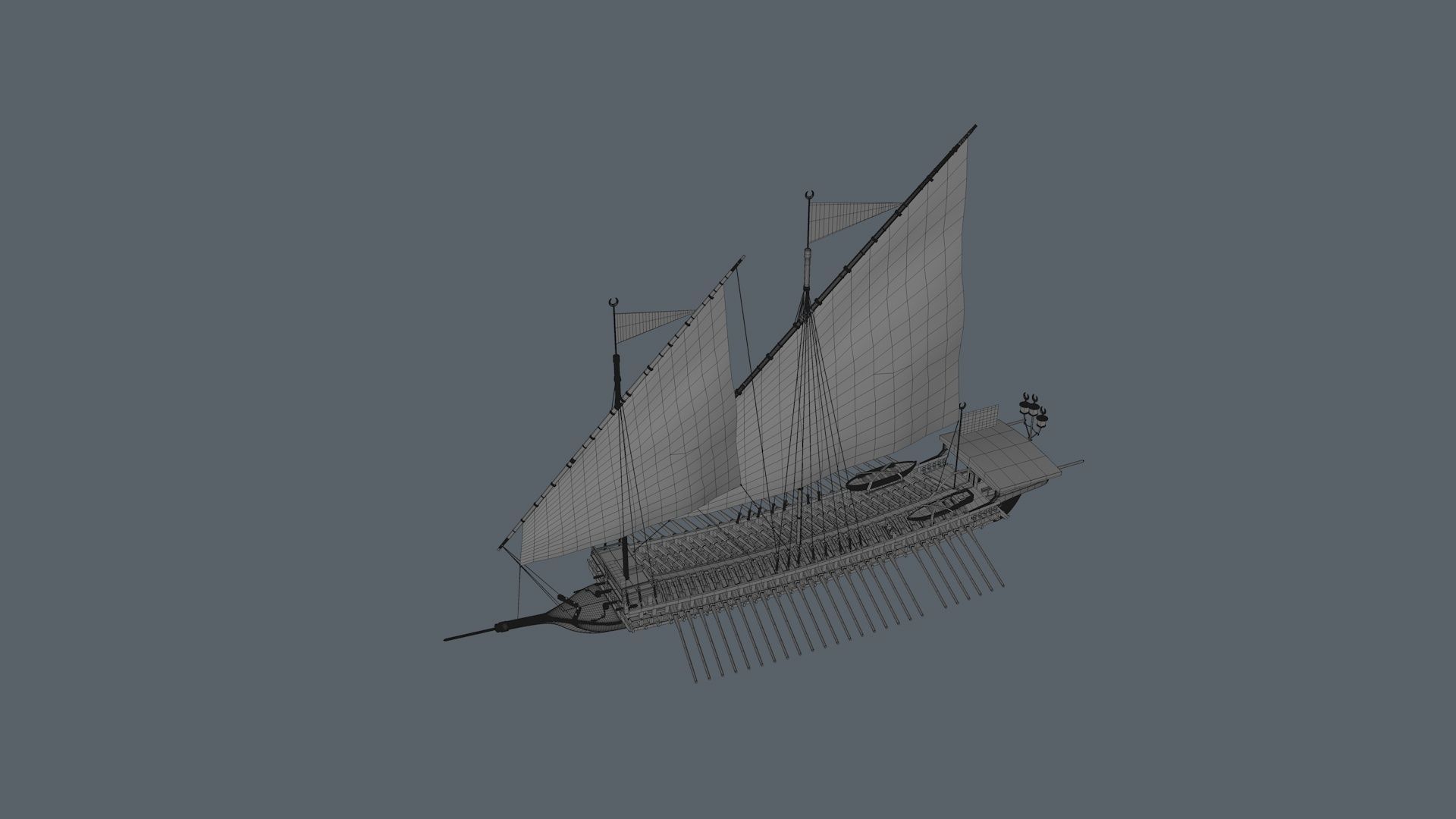 Galley Ship 3D model | CGTrader