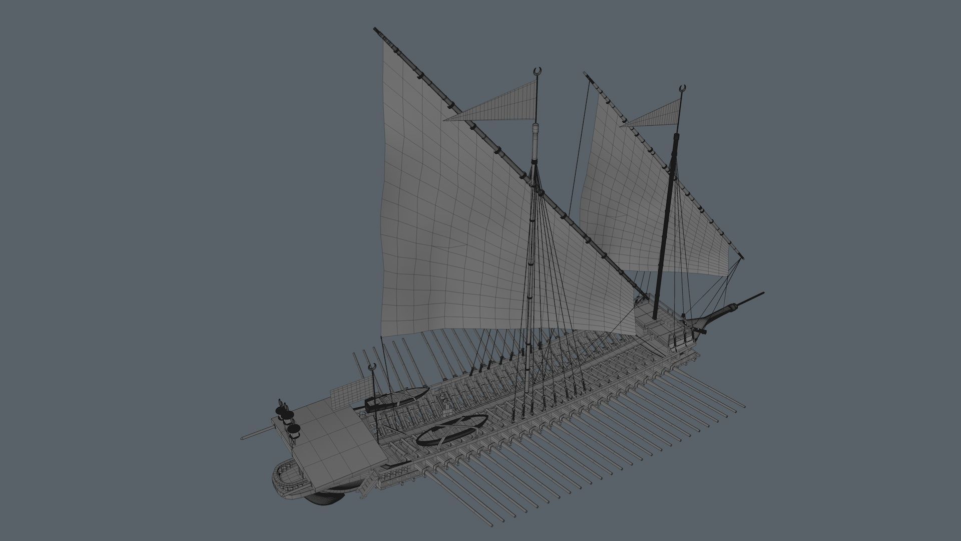 Galley Ship 3D model | CGTrader