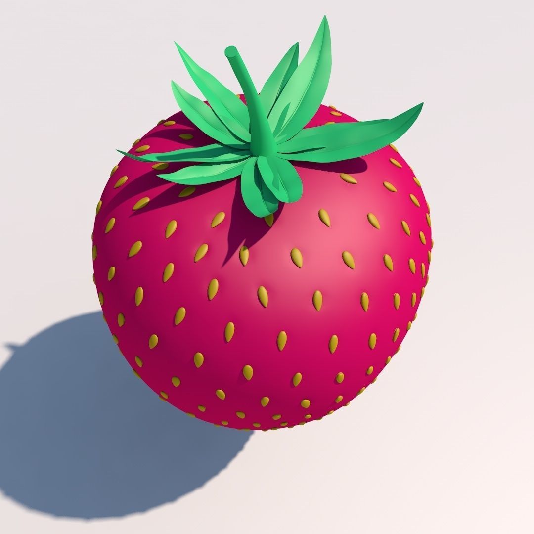 3D model Strawberry VR / AR / low-poly | CGTrader