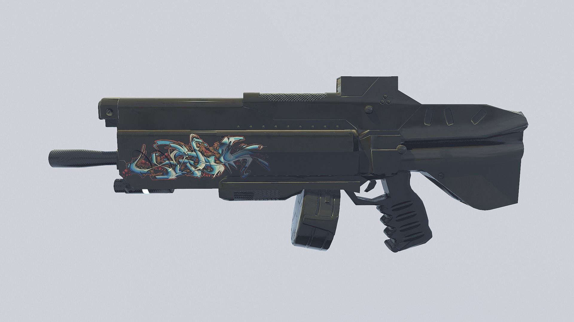 3D model Modern machine gun Owl VR / AR / low-poly | CGTrader