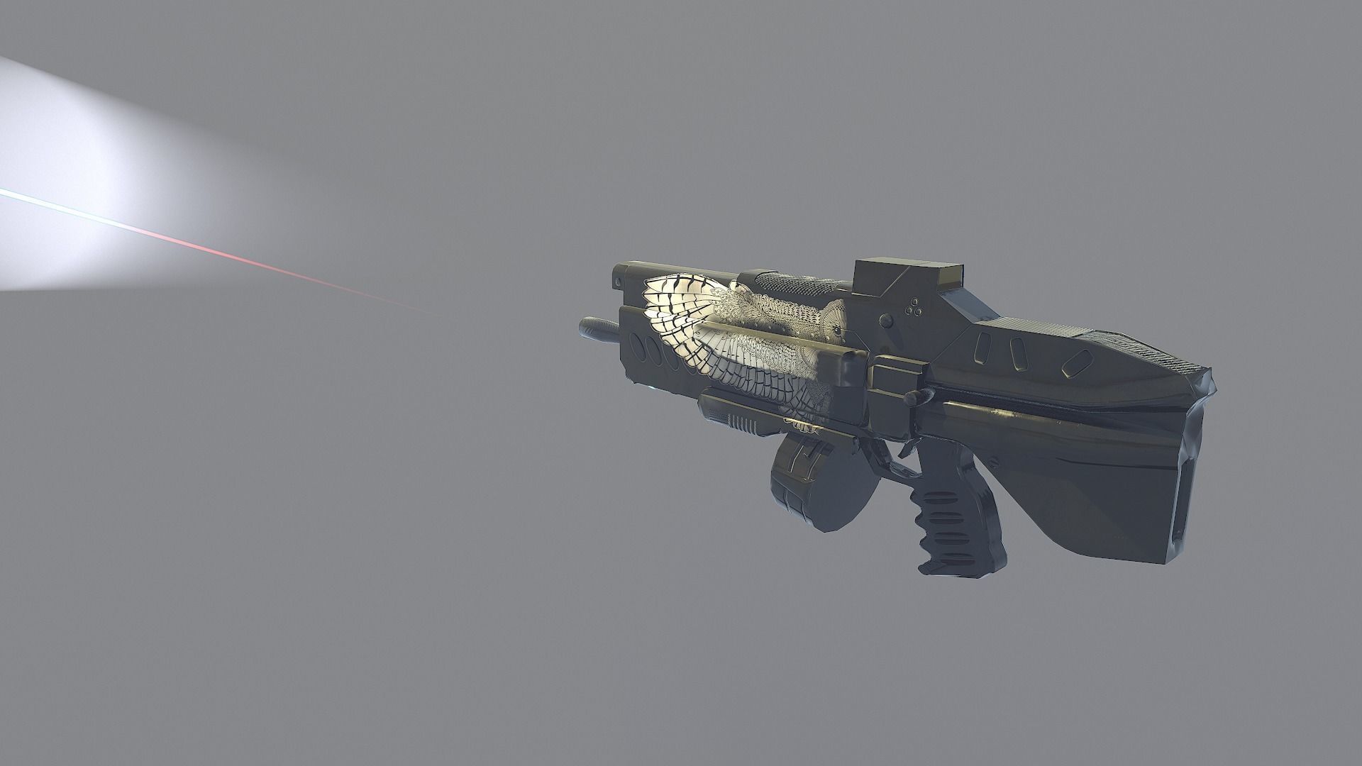 3D model Modern machine gun Owl VR / AR / low-poly | CGTrader