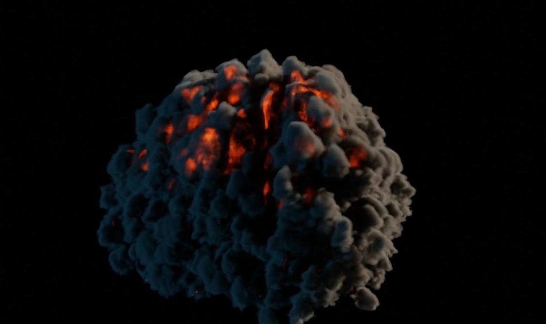 Explosion 3D model animated | CGTrader