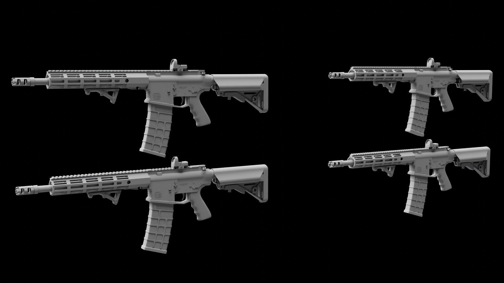 assault rifle ar-15 3D model | CGTrader