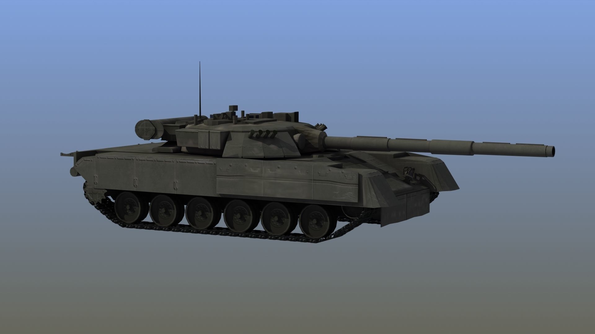 3D model T80 Tank VR / AR / low-poly | CGTrader