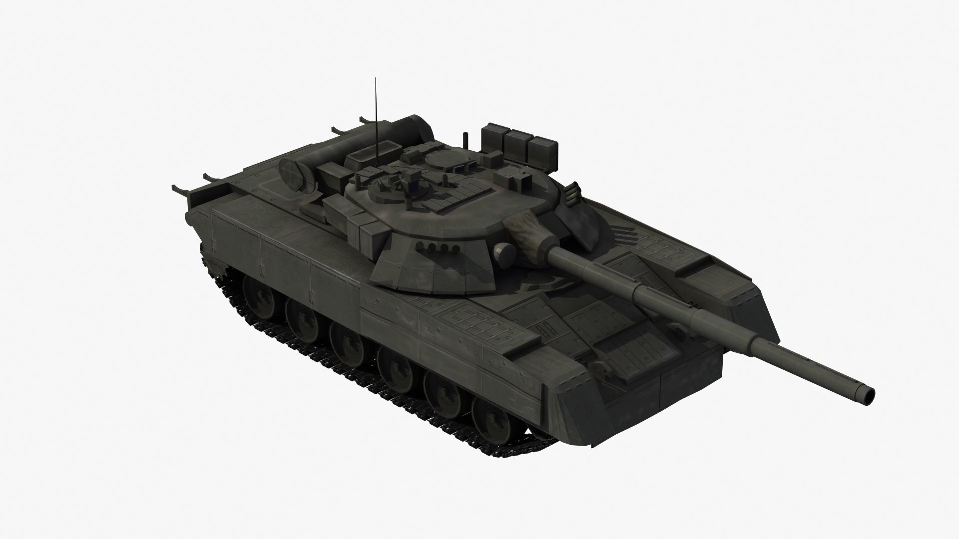 3D model T80 Tank VR / AR / low-poly | CGTrader