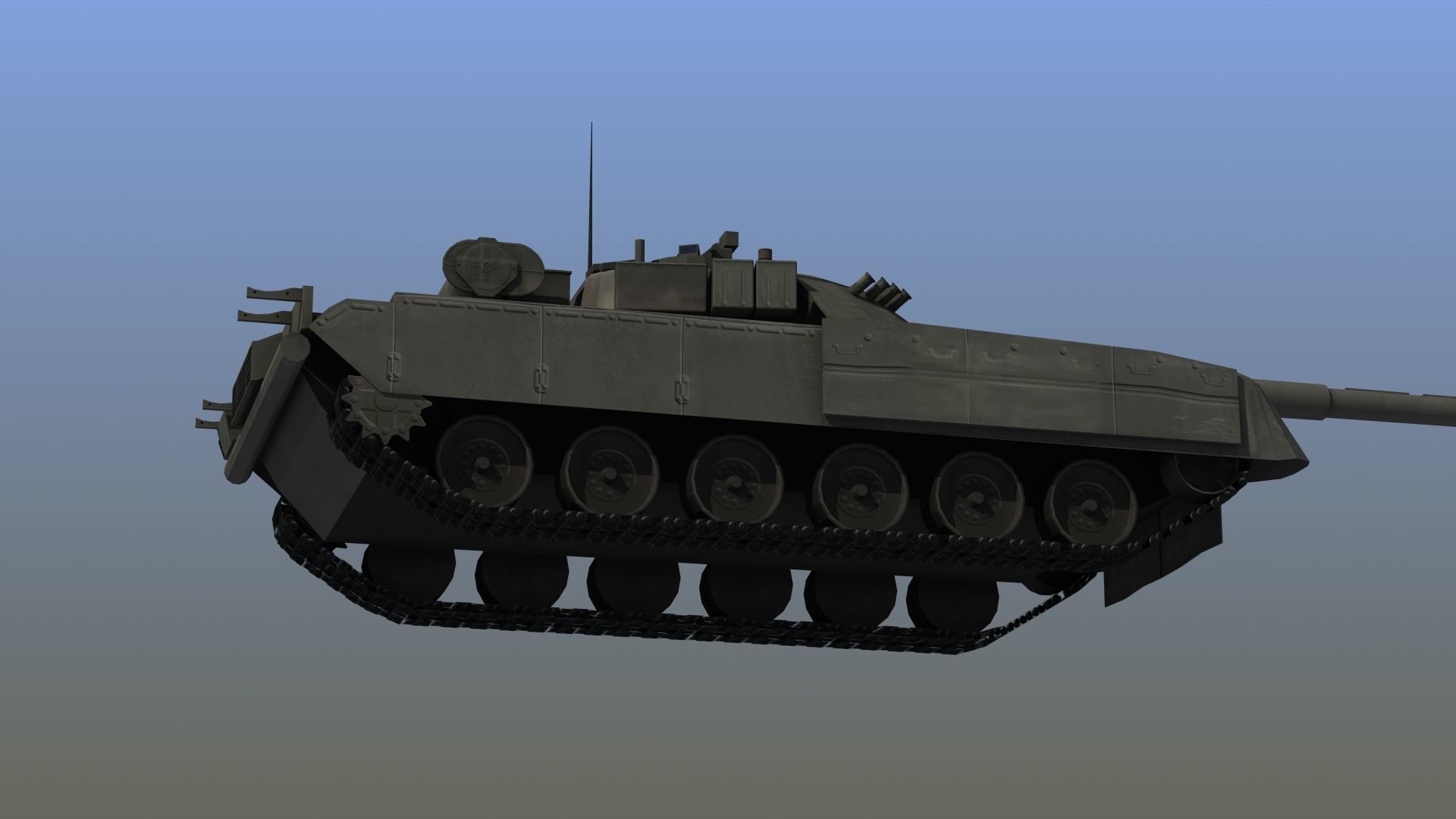 3D model T80 Tank VR / AR / low-poly | CGTrader