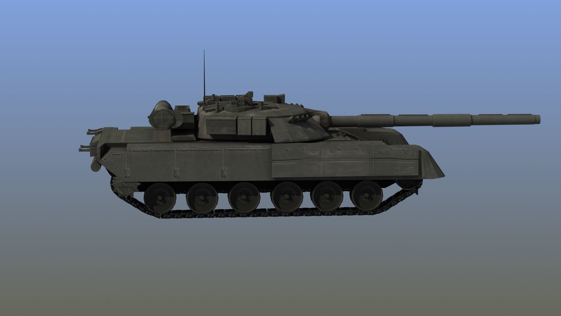 3D model T80 Tank VR / AR / low-poly | CGTrader