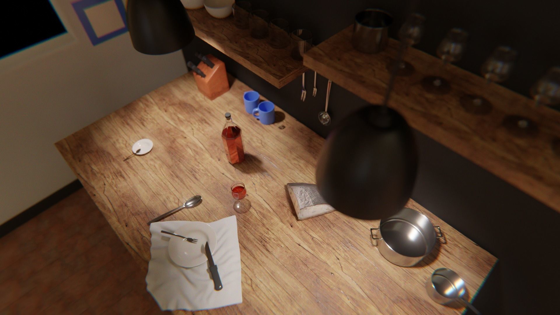 Kitchen items FREE Blender Free Asset free 3D model | CGTrader