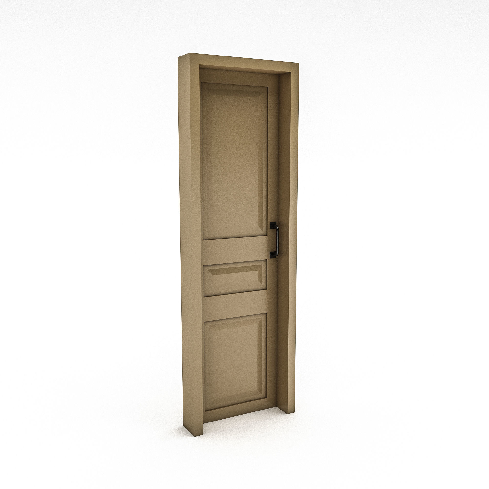 3D model 3D Wooden Door Basic VR / AR / low-poly | CGTrader