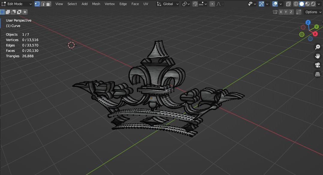 Gold Crown Logo 3D model | CGTrader