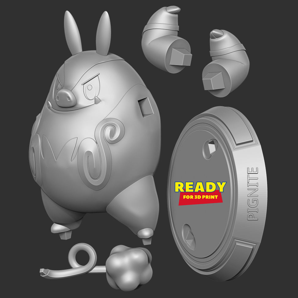 Pignite - Pokemon Fanart 3D model 3D printable | CGTrader