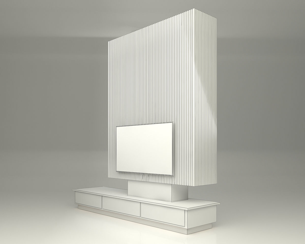 TV WALL OR PARTITION 3D model | CGTrader