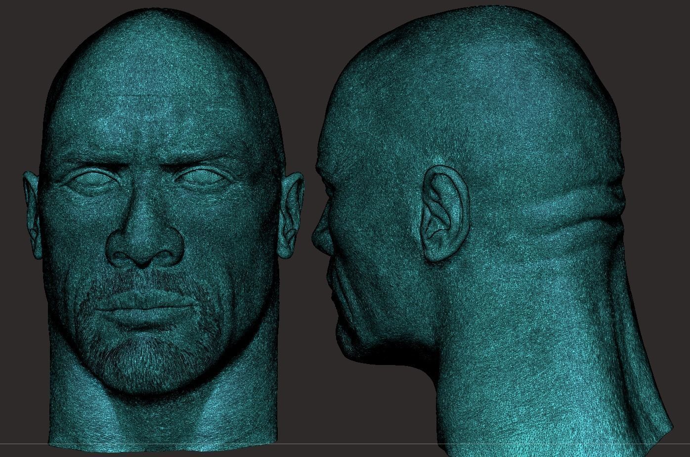 The Rock Head- Dwayne Johnson 3D model 3D printable | CGTrader