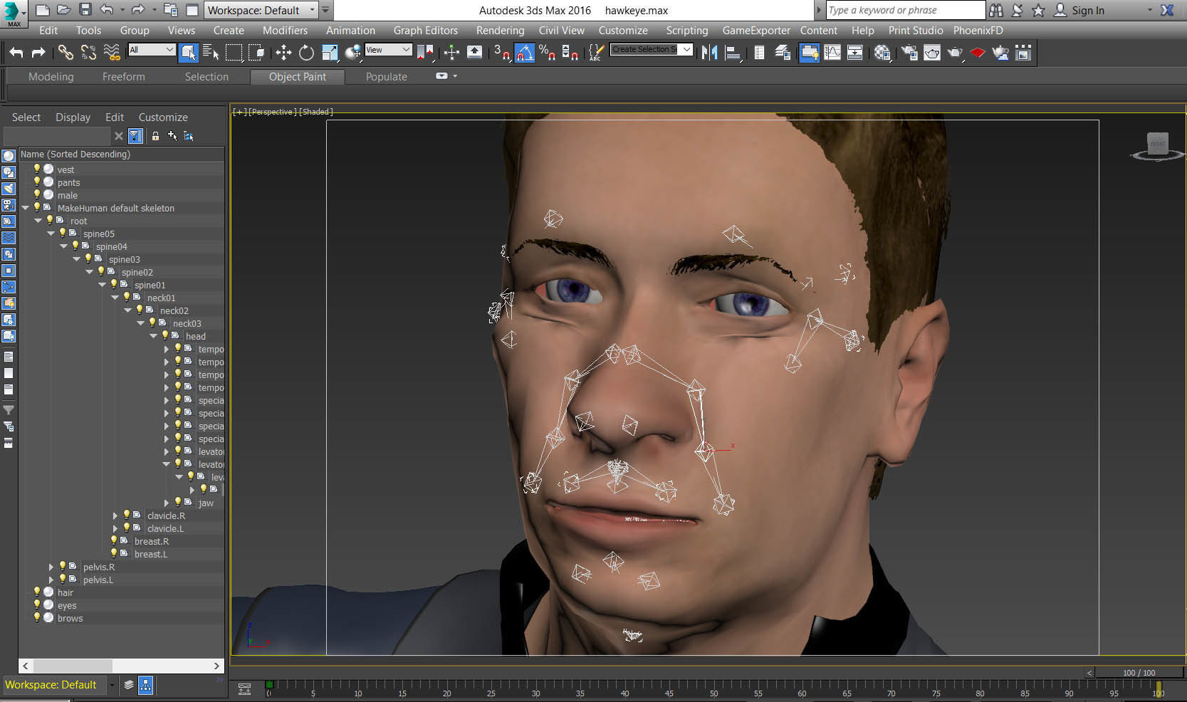 Hawkeye outfit 3D model animated rigged | CGTrader