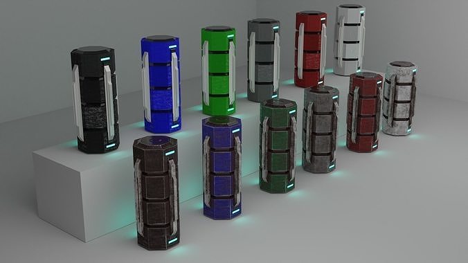 Game ready Low Poly PBR Sci-fi box - Box 2 of 5 free VR / AR / low-poly ...