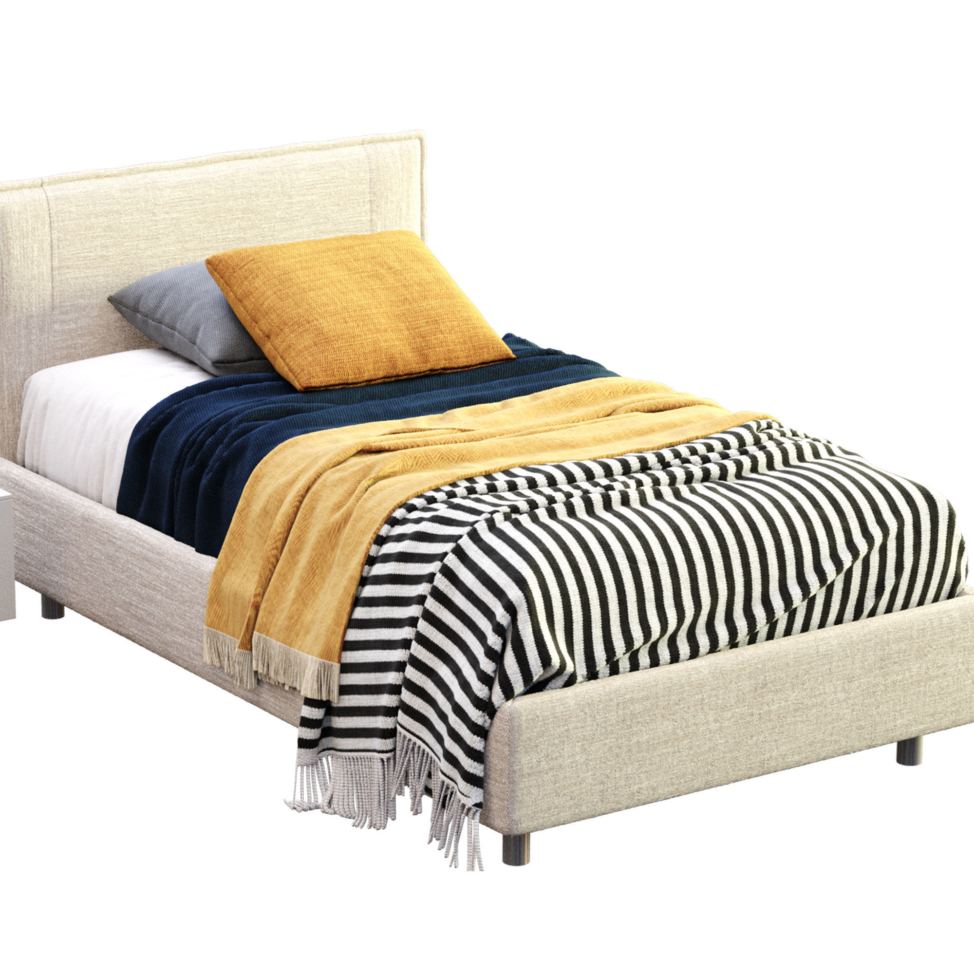 Paco Single Bed By Bonaldo 3D model | CGTrader