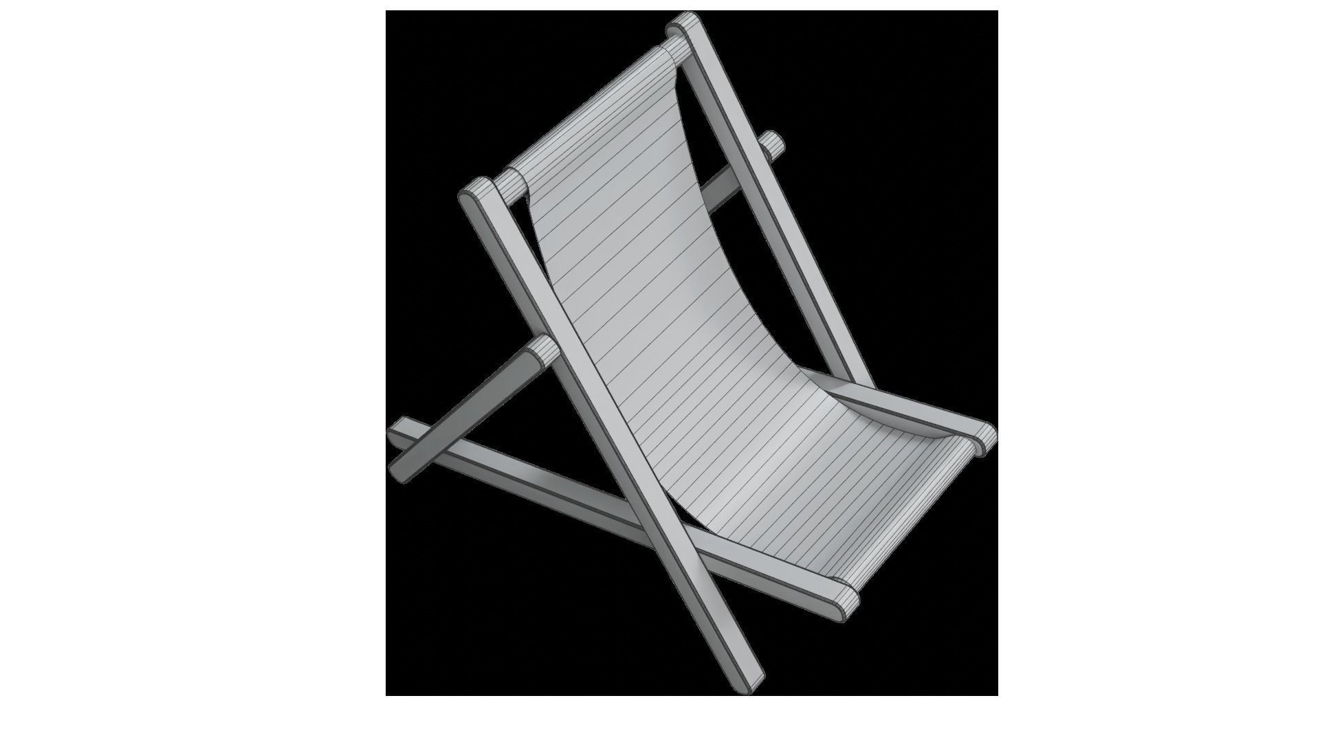 3D model Low poly Beach or Pool Chair VR / AR / low-poly | CGTrader