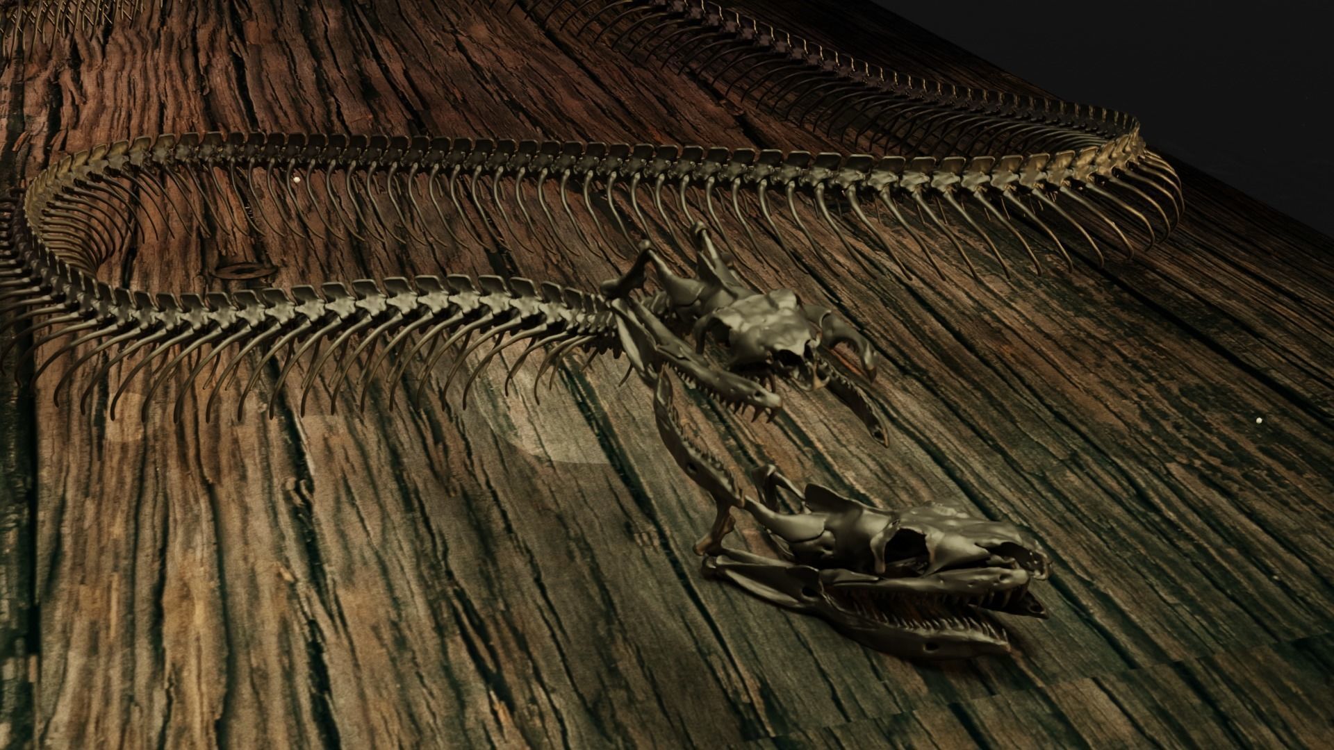 Snake Skeleton Titanoboa 3D model 3D printable | CGTrader