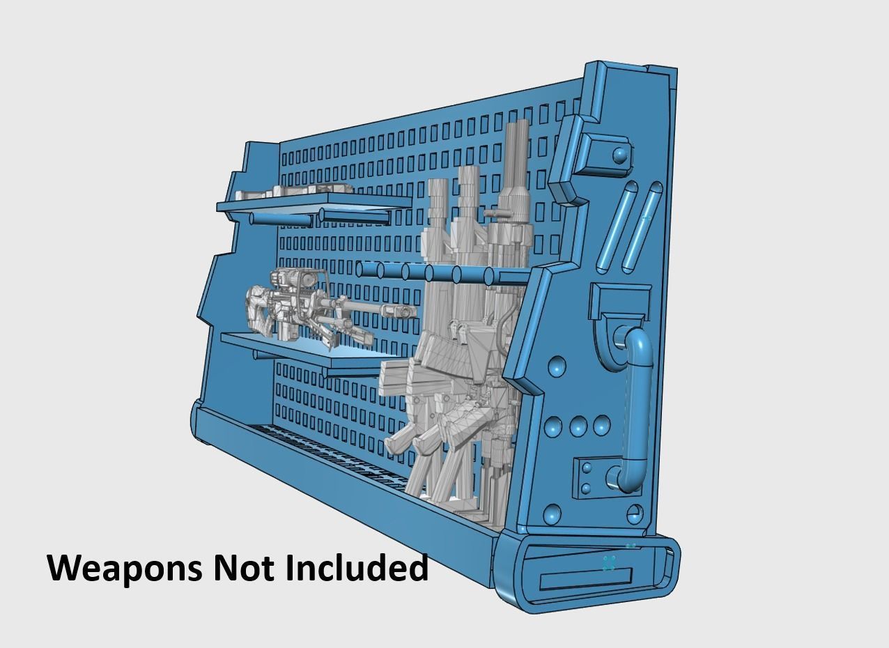 Legends Scale Rifle Rack 3D model 3D printable | CGTrader