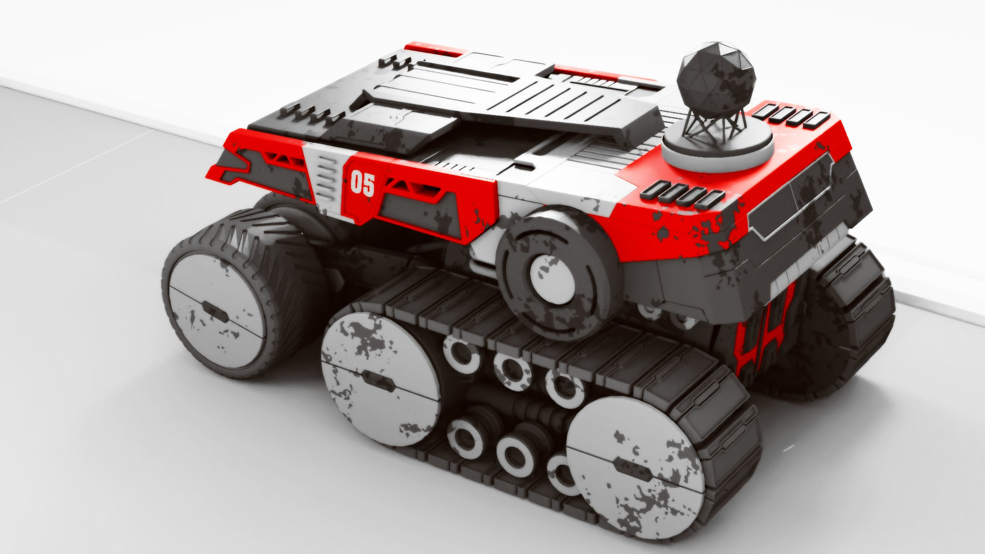 sci-fi planet explorer vehicle 3D model rigged | CGTrader