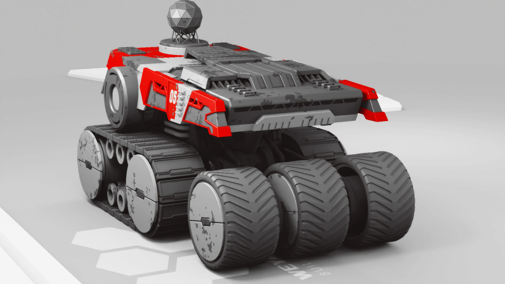 sci-fi planet explorer vehicle 3D model rigged | CGTrader